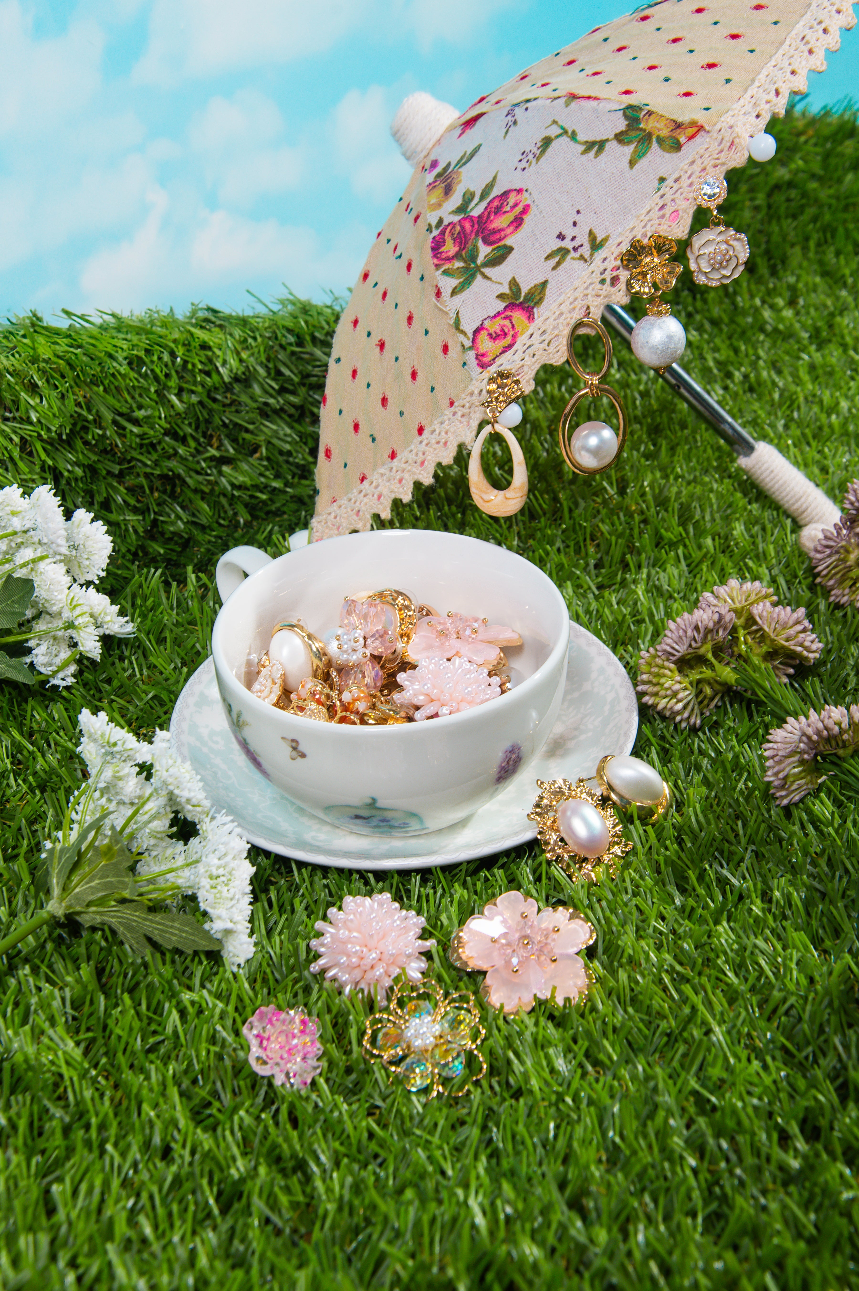 Rosette: Joyería con flores, perlas y brillo elegante – Michelle Accesorios