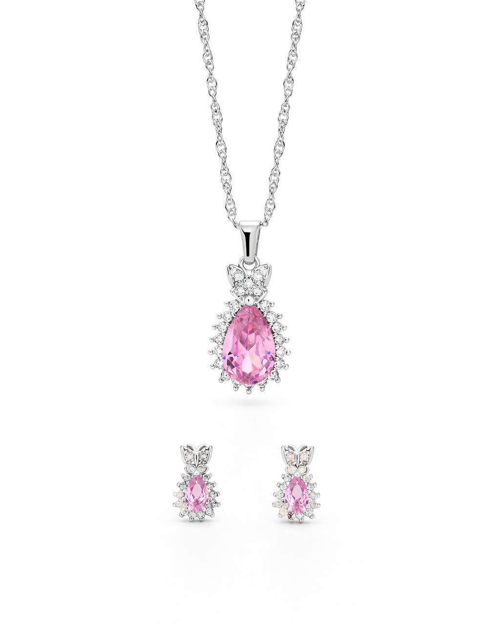 Juego Collar Aretes Rain – Michelle Accesorios